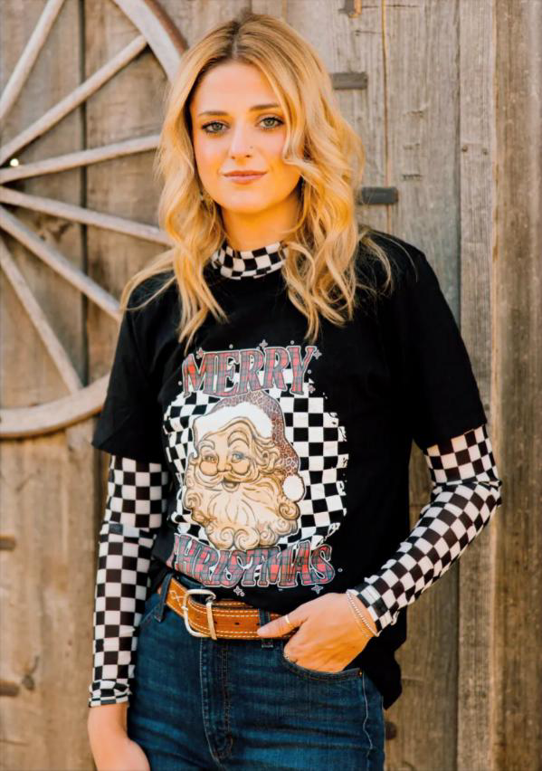 Checked Twice Tee